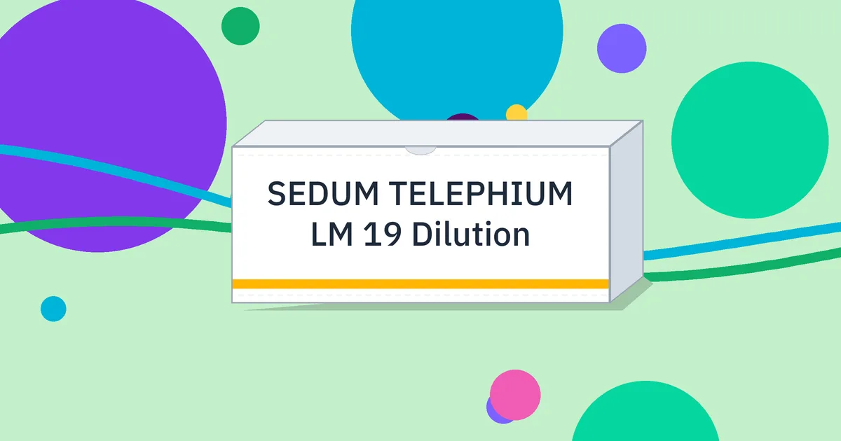 Symbolbild: Packung mit der Aufschrift SEDUM TELEPHIUM LM 19 Dilution (PZN 13694004) – Verfügbarkeit und Bezug in Apotheken in Frankfurt am Main