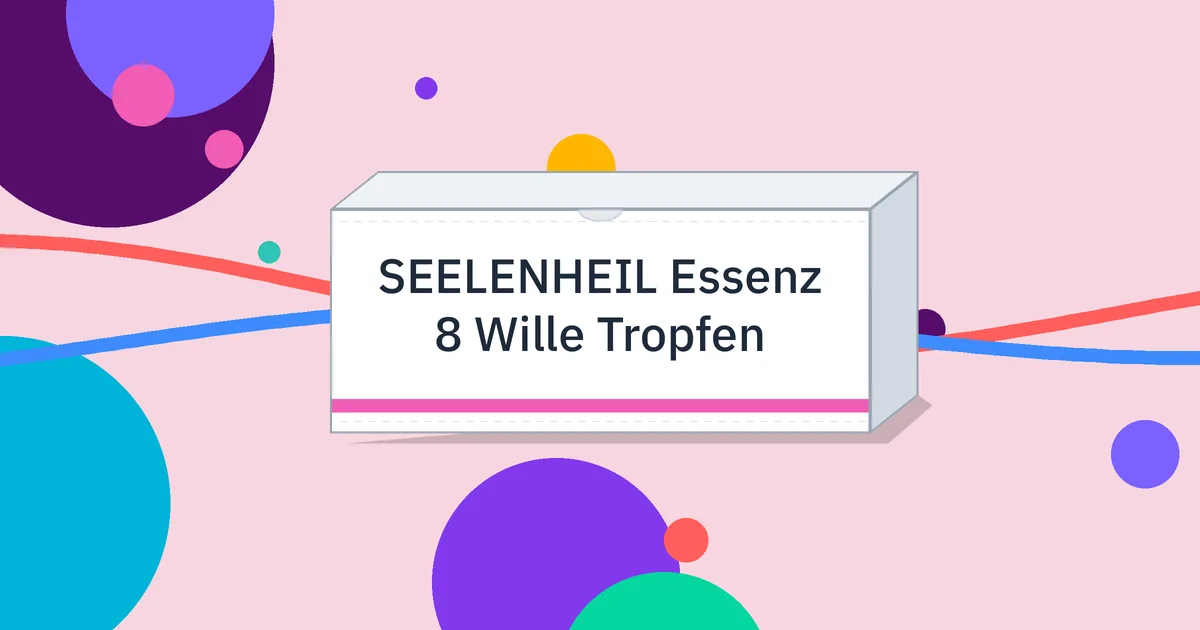Symbolbild: Packung mit der Aufschrift SEELENHEIL Essenz 8 Wille Tropfen (PZN 13358128) – Verfügbarkeit und Bezug in Apotheken in Frankfurt am Main