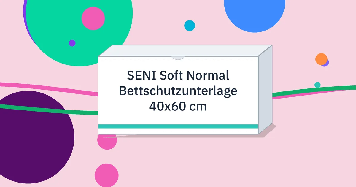 Symbolbild: Packung mit der Aufschrift SENI Soft Normal Bettschutzunterlage 40x60 cm (PZN 20024037) – Verfügbarkeit und Bezug in Apotheken in Frankfurt am Main