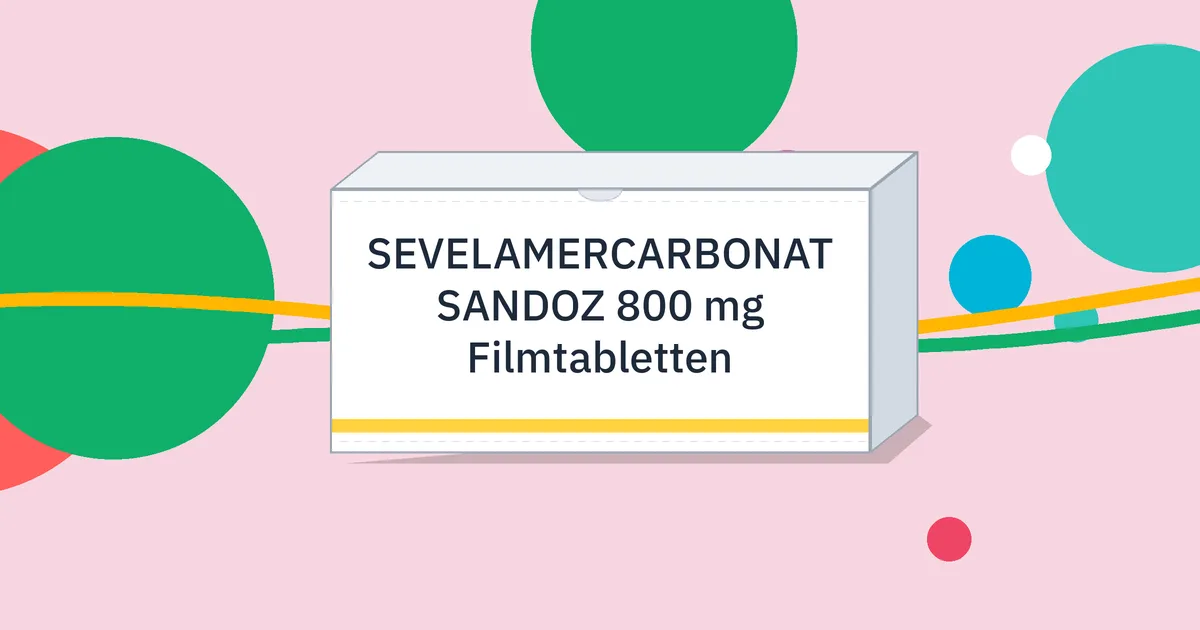 Symbolbild: Packung mit der Aufschrift SEVELAMERCARBONAT SANDOZ 800 mg Filmtabletten (PZN 18330525) – Verfügbarkeit und Bezug in Apotheken in Frankfurt am Main