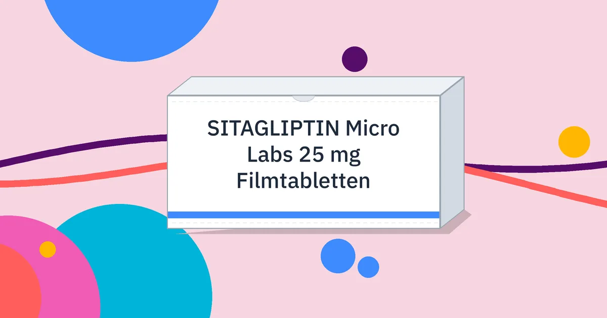 Symbolbild: Packung mit der Aufschrift SITAGLIPTIN Micro Labs 25 mg Filmtabletten (PZN 19395107) – Verfügbarkeit und Bezug in Apotheken in Frankfurt am Main