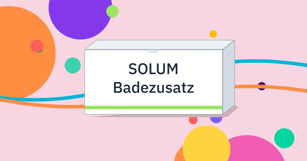 Symbolbild: Packung mit der Aufschrift SOLUM Badezusatz (PZN 01448487) – Verfügbarkeit und Bezug in Apotheken in Frankfurt am Main