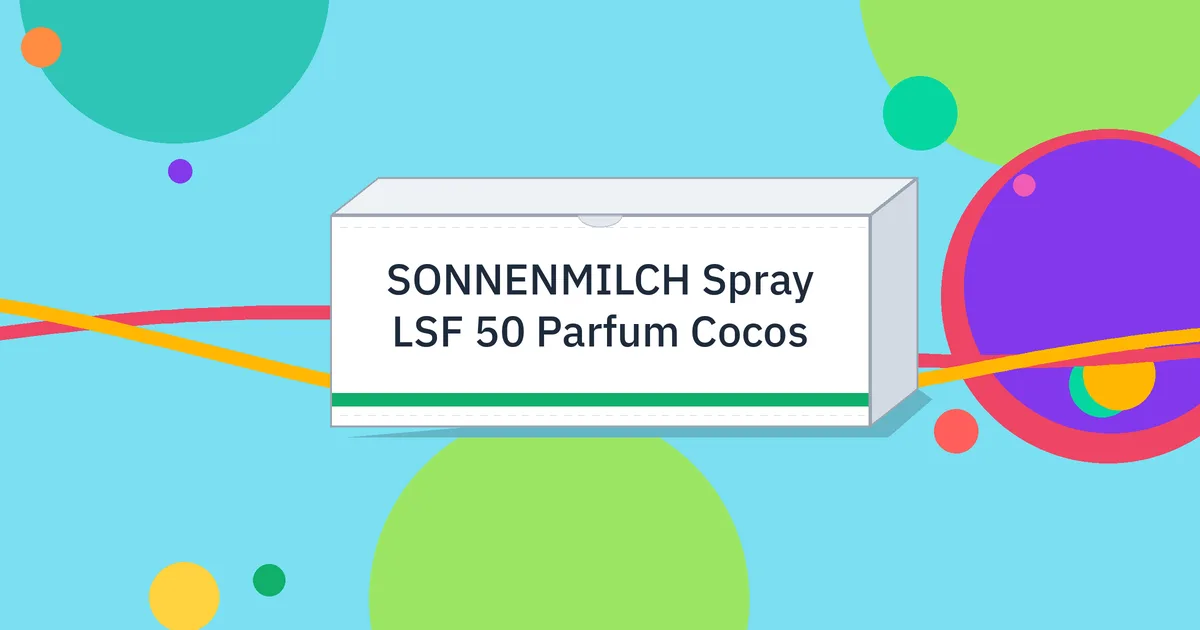 Symbolbild: Packung mit der Aufschrift SONNENMILCH Spray LSF 50 Parfum Cocos (PZN 15621044) – Verfügbarkeit und Bezug in Apotheken in Frankfurt am Main
