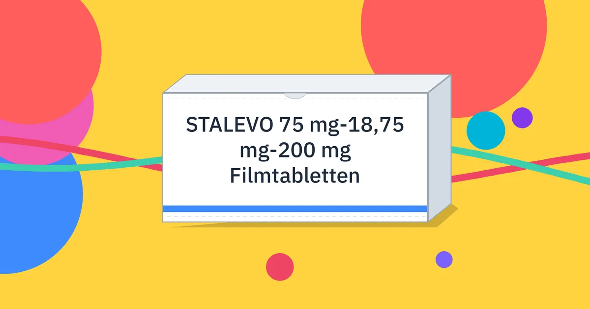 Symbolbild: Packung mit der Aufschrift STALEVO 75 mg-18,75 mg-200 mg Filmtabletten (PZN 06492116) – Verfügbarkeit und Bezug in Apotheken in Frankfurt am Main