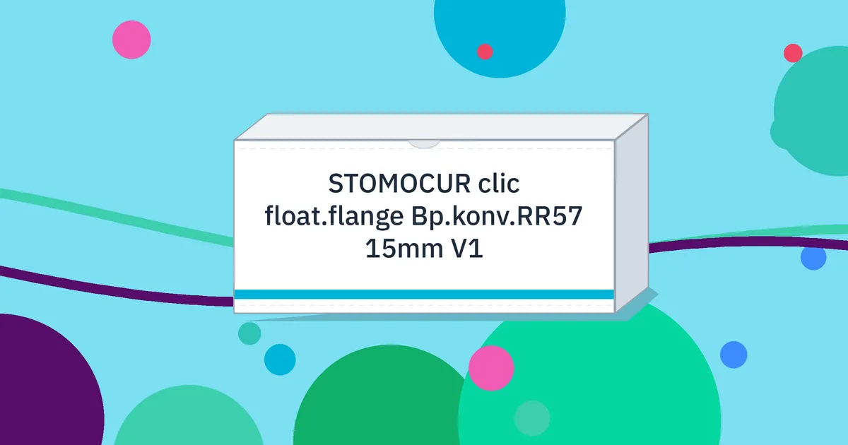 Symbolbild: Packung mit der Aufschrift STOMOCUR clic float.flange Bp.konv.RR57 15mm V1 (PZN 13986824) – Verfügbarkeit und Bezug in Apotheken in Frankfurt am Main