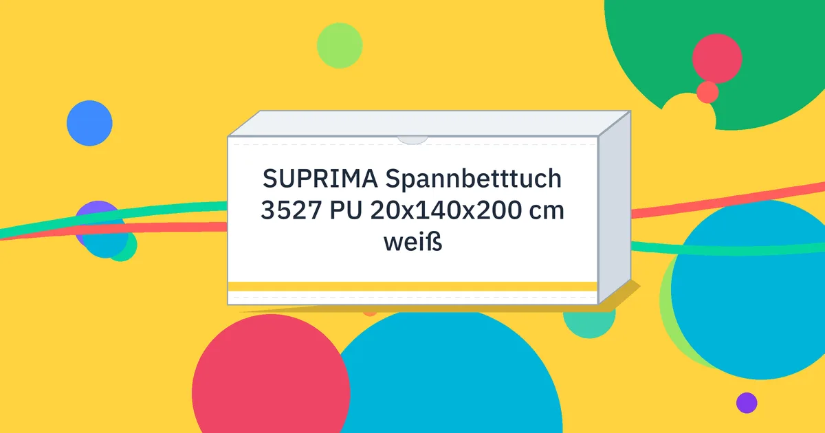 Symbolbild: Packung mit der Aufschrift SUPRIMA Spannbetttuch 3527 PU 20x140x200 cm weiß (PZN 17174721) – Verfügbarkeit und Bezug in Apotheken in Frankfurt am Main