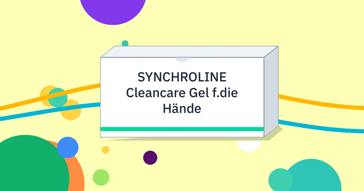 Symbolbild: Packung mit der Aufschrift SYNCHROLINE Cleancare Gel f.die Hände (PZN 16609619) – Verfügbarkeit und Bezug in Apotheken in Frankfurt am Main