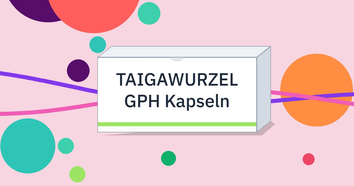 Symbolbild: Packung mit der Aufschrift TAIGAWURZEL GPH Kapseln (PZN 15294651) – Verfügbarkeit und Bezug in Apotheken in Frankfurt am Main