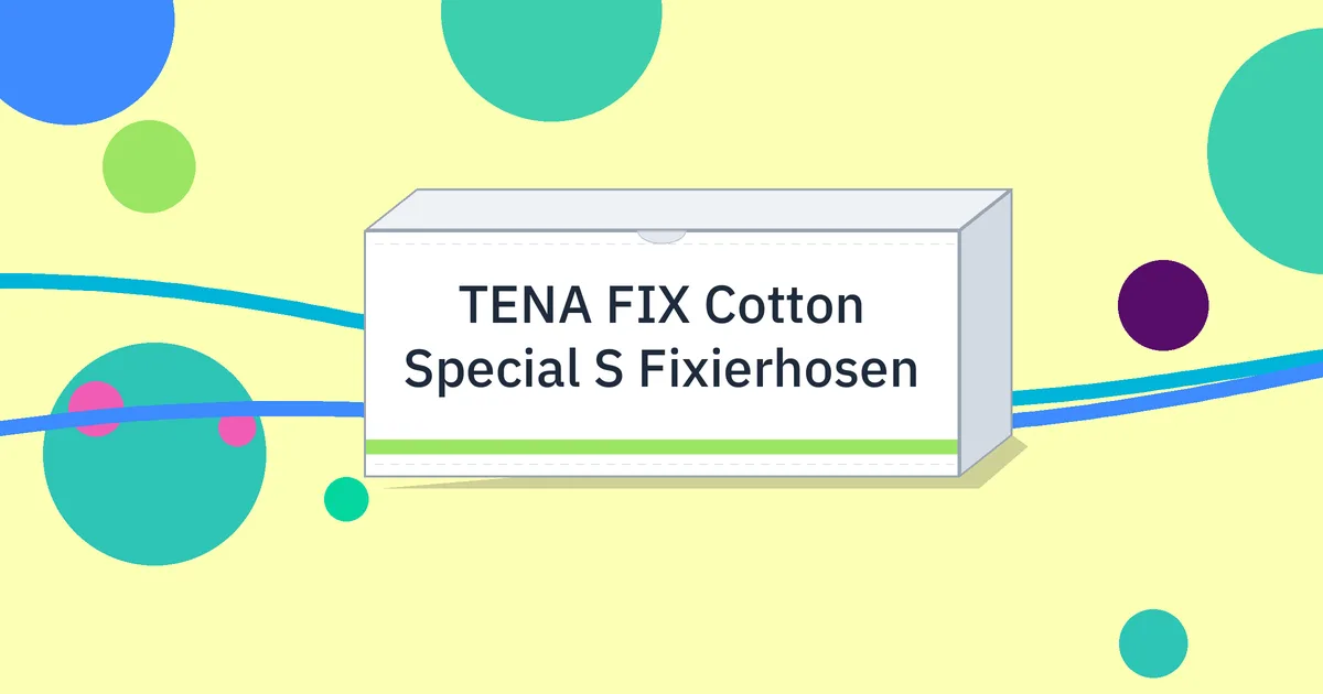Symbolbild: Packung mit der Aufschrift TENA FIX Cotton Special S Fixierhosen (PZN 13907842) – Verfügbarkeit und Bezug in Apotheken in Frankfurt am Main