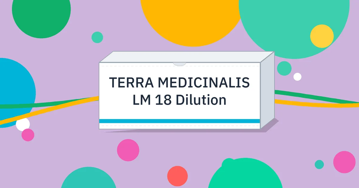 Symbolbild: Packung mit der Aufschrift TERRA MEDICINALIS LM 18 Dilution (PZN 13217161) – Verfügbarkeit und Bezug in Apotheken in Frankfurt am Main