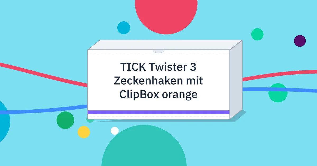 Symbolbild: Packung mit der Aufschrift TICK Twister 3 Zeckenhaken mit ClipBox orange (PZN 19469685) – Verfügbarkeit und Bezug in Apotheken in Frankfurt am Main