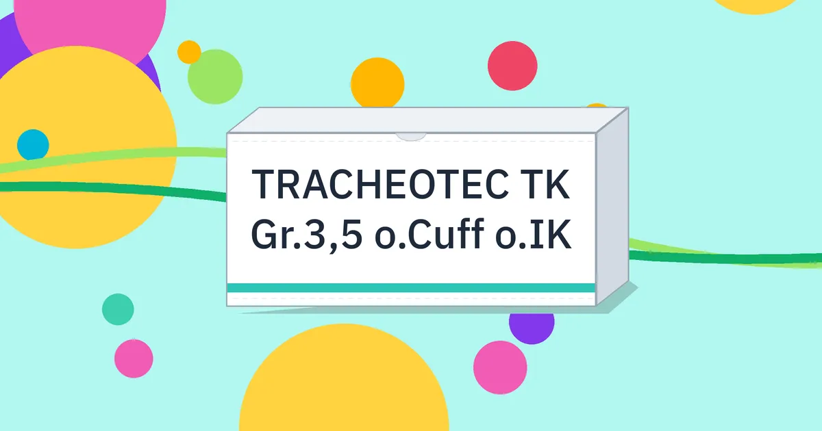 Symbolbild: Packung mit der Aufschrift TRACHEOTEC TK Gr.3,5 o.Cuff o.IK (PZN 02229793) – Verfügbarkeit und Bezug in Apotheken in Frankfurt am Main