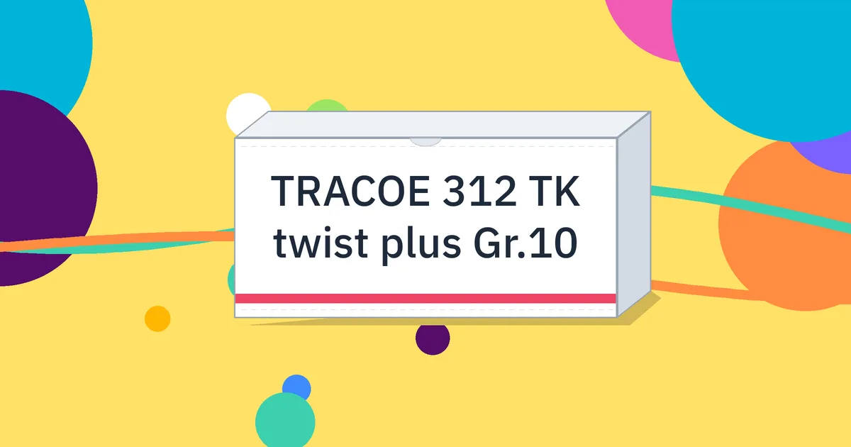 Symbolbild: Packung mit der Aufschrift TRACOE 312 TK twist plus Gr.10 (PZN 05880916) – Verfügbarkeit und Bezug in Apotheken in Frankfurt am Main