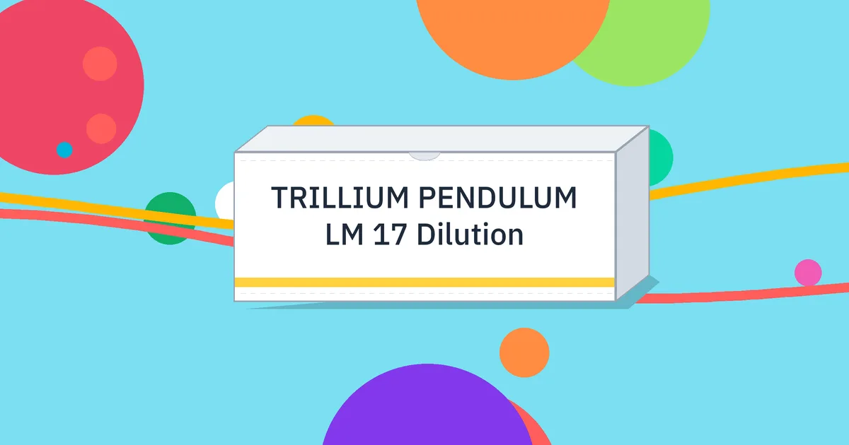 Symbolbild: Packung mit der Aufschrift TRILLIUM PENDULUM LM 17 Dilution (PZN 13227188) – Verfügbarkeit und Bezug in Apotheken in Frankfurt am Main
