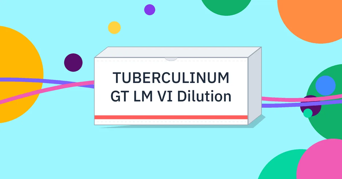 Symbolbild: Packung mit der Aufschrift TUBERCULINUM GT LM VI Dilution (PZN 02821698) – Verfügbarkeit und Bezug in Apotheken in Frankfurt am Main
