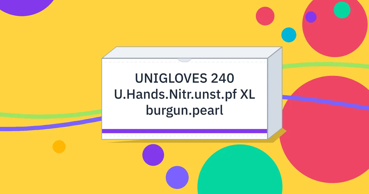 Symbolbild: Packung mit der Aufschrift UNIGLOVES 240 U.Hands.Nitr.unst.pf XL burgun.pearl (PZN 19525113) – Verfügbarkeit und Bezug in Apotheken in Frankfurt am Main