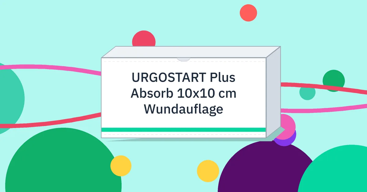 Symbolbild: Packung mit der Aufschrift URGOSTART Plus Absorb 10x10 cm Wundauflage (PZN 19342654) – Verfügbarkeit und Bezug in Apotheken in Frankfurt am Main