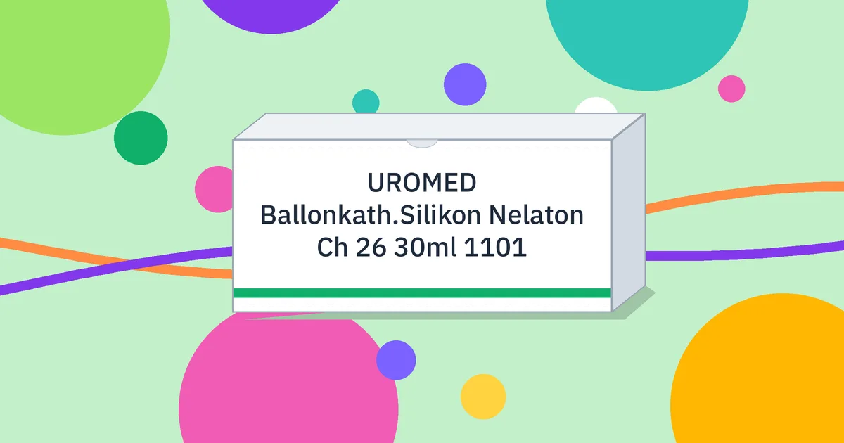 Symbolbild: Packung mit der Aufschrift UROMED Ballonkath.Silikon Nelaton Ch 26 30ml 1101 (PZN 03549519) – Verfügbarkeit und Bezug in Apotheken in Frankfurt am Main