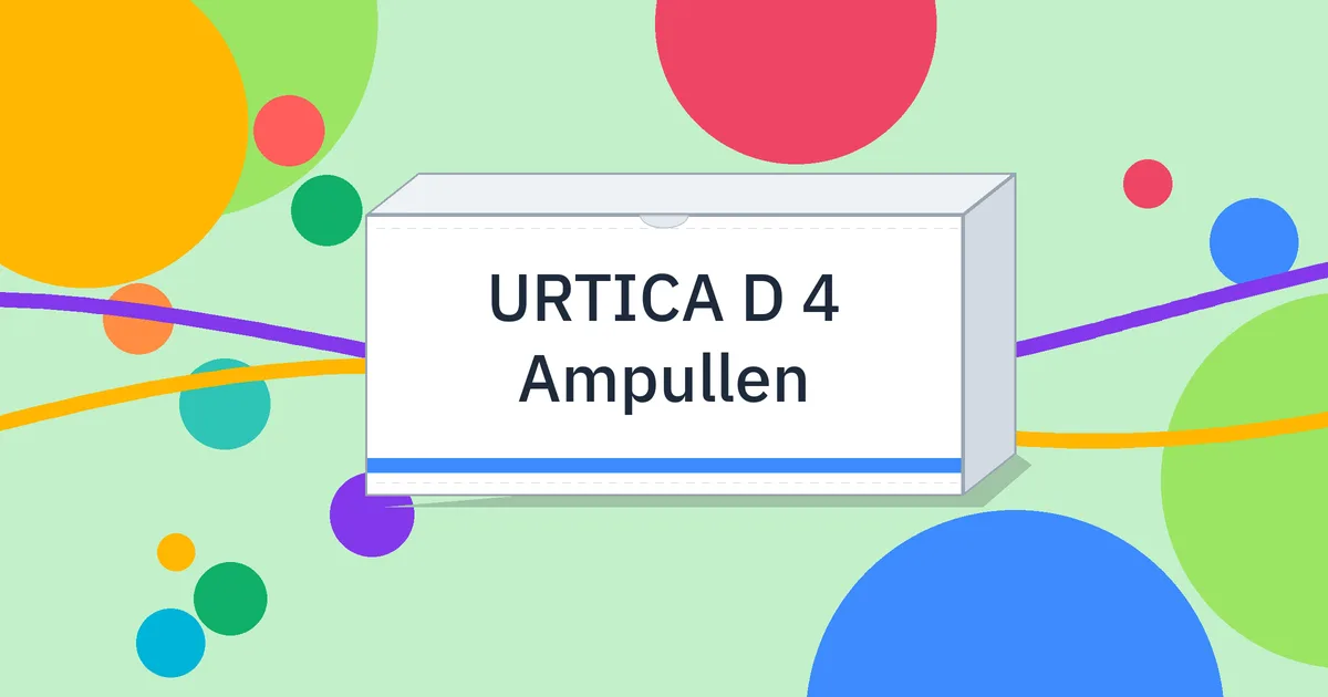 Symbolbild: Packung mit der Aufschrift URTICA D 4 Ampullen (PZN 11708771) – Verfügbarkeit und Bezug in Apotheken in Frankfurt am Main