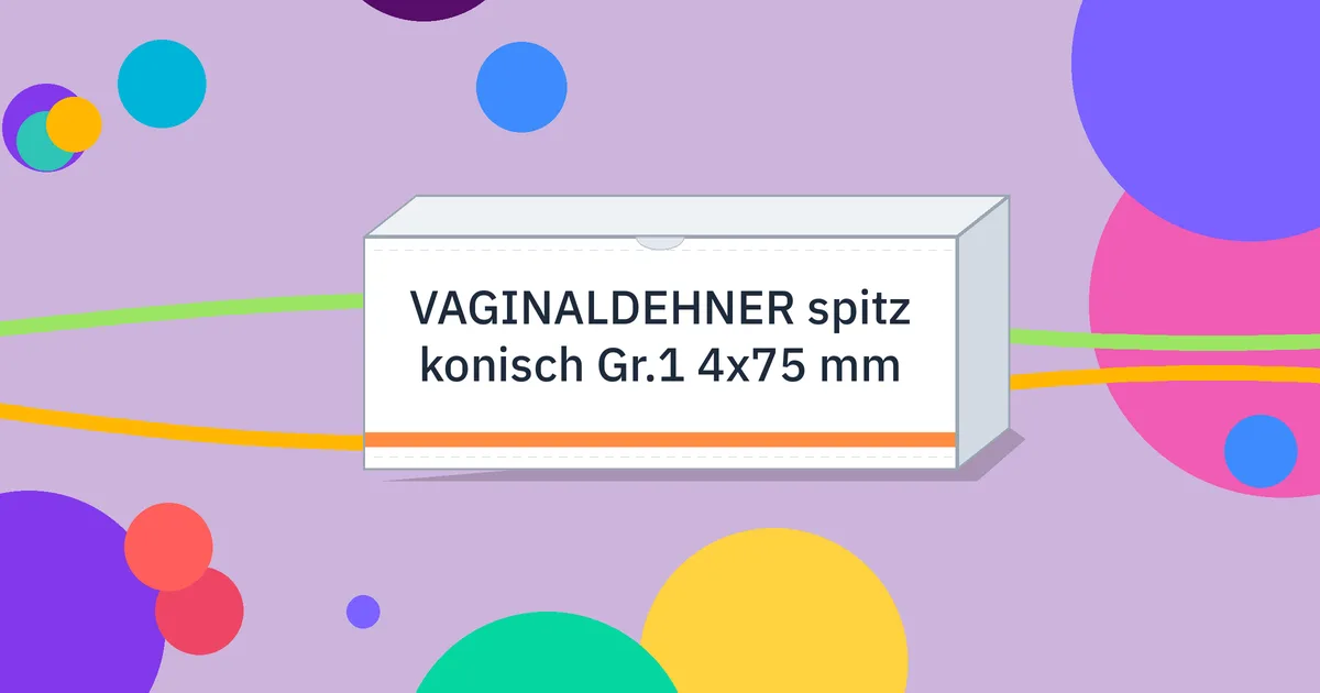 Symbolbild: Packung mit der Aufschrift VAGINALDEHNER spitz konisch Gr.1 4x75 mm (PZN 07322623) – Verfügbarkeit und Bezug in Apotheken in Frankfurt am Main