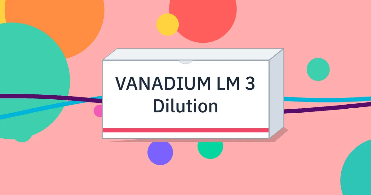 Symbolbild: Packung mit der Aufschrift VANADIUM LM 3 Dilution (PZN 13262339) – Verfügbarkeit und Bezug in Apotheken in Frankfurt am Main
