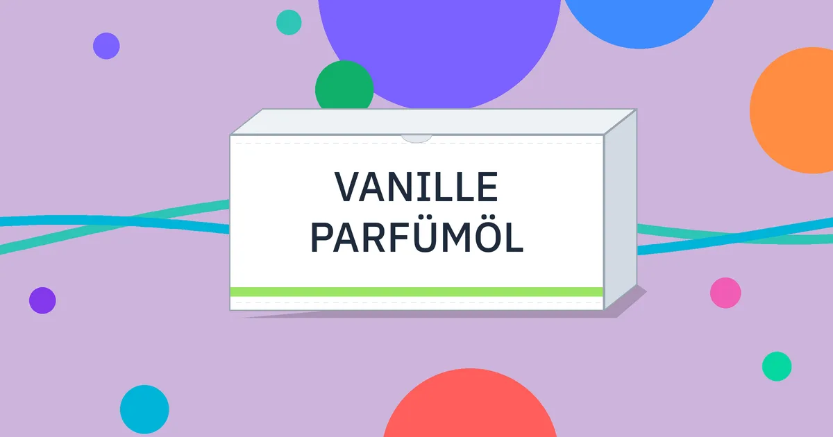 Symbolbild: Packung mit der Aufschrift VANILLE PARFÜMÖL (PZN 07617382) – Verfügbarkeit und Bezug in Apotheken in Frankfurt am Main