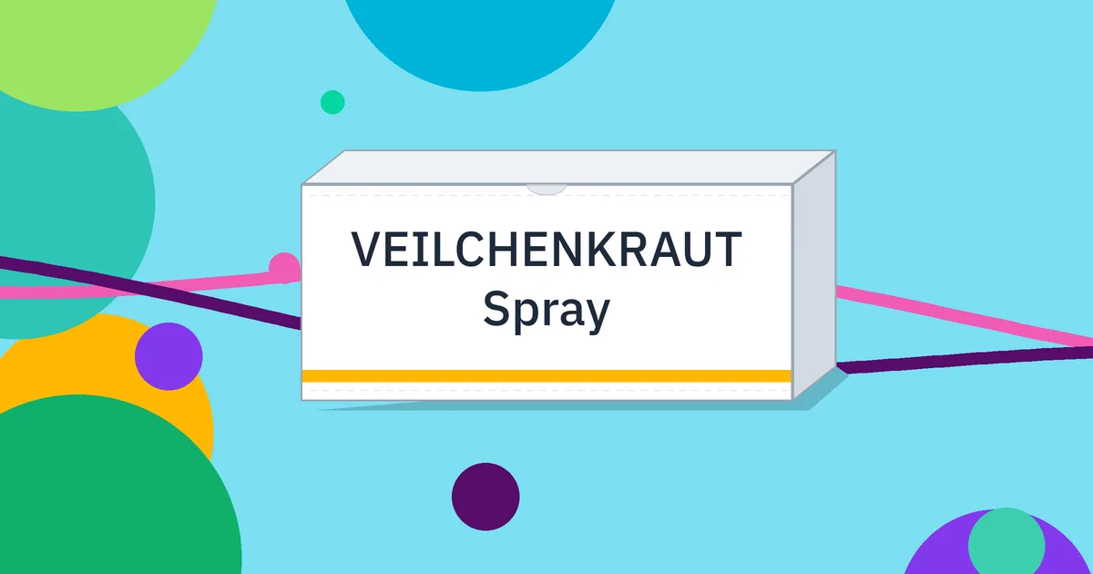 Symbolbild: Packung mit der Aufschrift VEILCHENKRAUT Spray (PZN 19781170) – Verfügbarkeit und Bezug in Apotheken in Frankfurt am Main