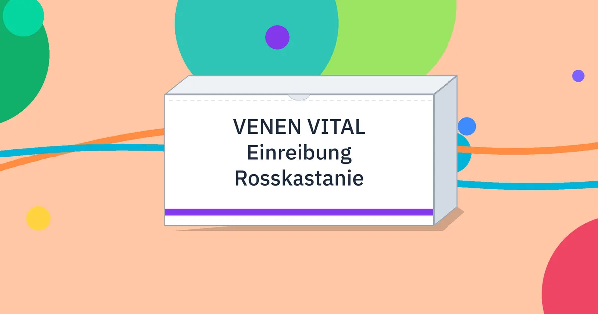 Symbolbild: Packung mit der Aufschrift VENEN VITAL Einreibung Rosskastanie (PZN 03213096) – Verfügbarkeit und Bezug in Apotheken in Frankfurt am Main