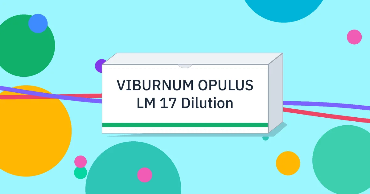 Symbolbild: Packung mit der Aufschrift VIBURNUM OPULUS LM 17 Dilution (PZN 13270965) – Verfügbarkeit und Bezug in Apotheken in Frankfurt am Main