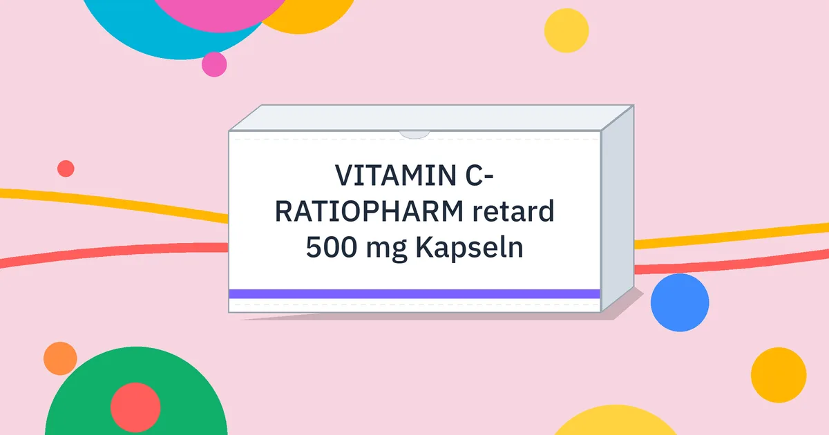 Symbolbild: Packung mit der Aufschrift VITAMIN C-RATIOPHARM retard 500 mg Kapseln (PZN 07260862) – Verfügbarkeit und Bezug in Apotheken in Frankfurt am Main