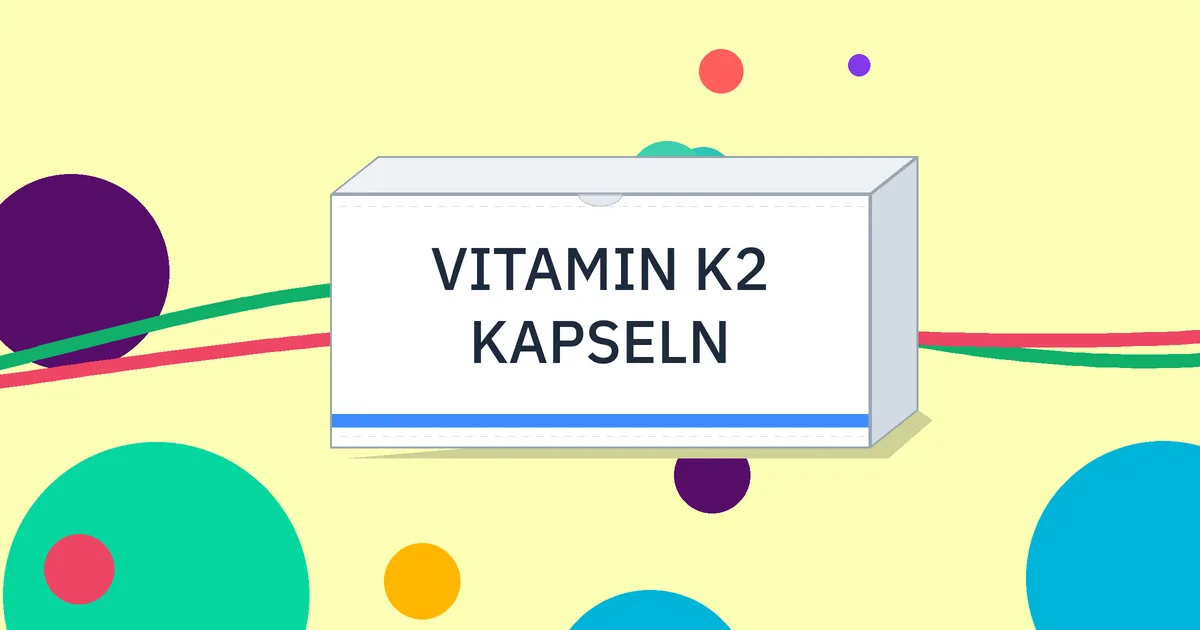 Symbolbild: Packung mit der Aufschrift VITAMIN K2 KAPSELN (PZN 17991762) – Verfügbarkeit und Bezug in Apotheken in Frankfurt am Main