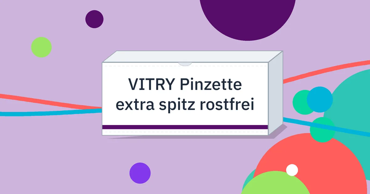 Symbolbild: Packung mit der Aufschrift VITRY Pinzette extra spitz rostfrei (PZN 10300996) – Verfügbarkeit und Bezug in Apotheken in Frankfurt am Main