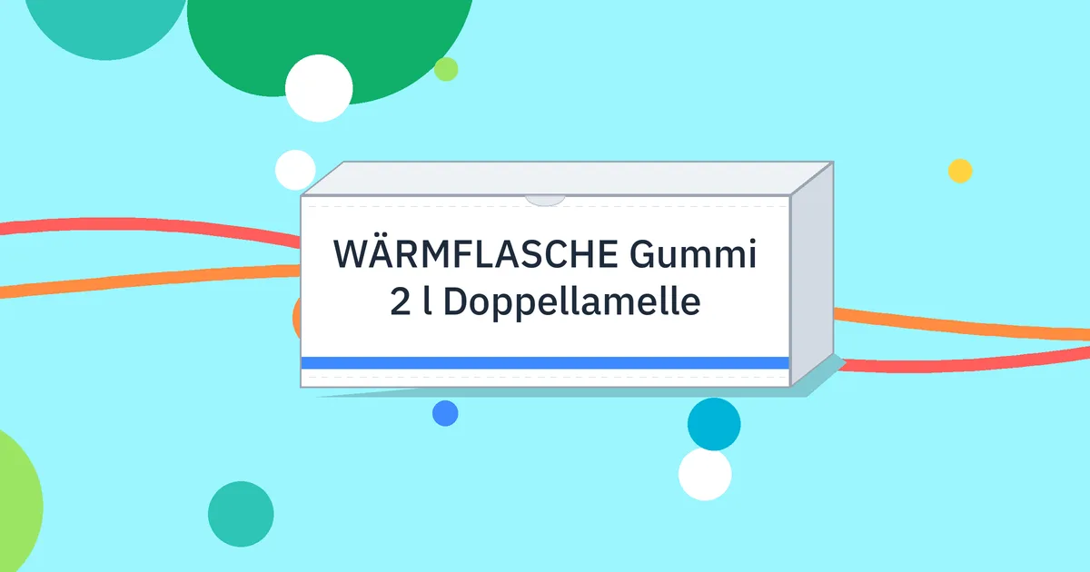 Symbolbild: Packung mit der Aufschrift WÄRMFLASCHE Gummi 2 l Doppellamelle (PZN 03841183) – Verfügbarkeit und Bezug in Apotheken in Frankfurt am Main