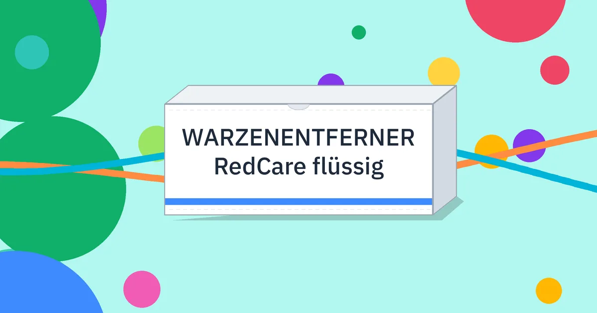 Symbolbild: Packung mit der Aufschrift WARZENENTFERNER RedCare flüssig (PZN 18036010) – Verfügbarkeit und Bezug in Apotheken in Frankfurt am Main