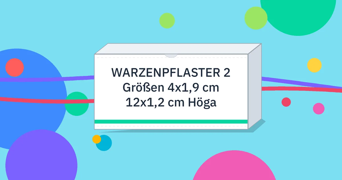 Symbolbild: Packung mit der Aufschrift WARZENPFLASTER 2 Größen 4x1,9 cm 12x1,2 cm Höga (PZN 16806739) – Verfügbarkeit und Bezug in Apotheken in Frankfurt am Main