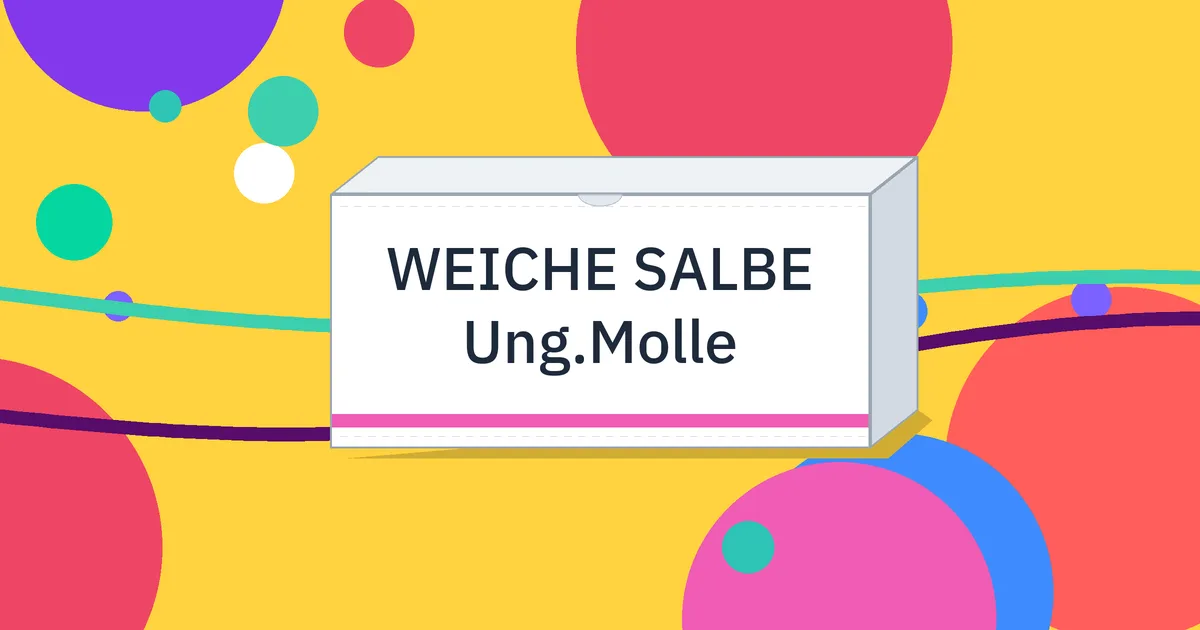 Symbolbild: Packung mit der Aufschrift WEICHE SALBE Ung.Molle (PZN 16729631) – Verfügbarkeit und Bezug in Apotheken in Frankfurt am Main