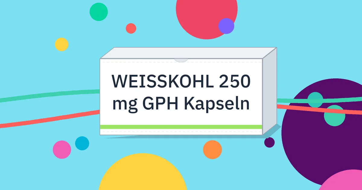 Symbolbild: Packung mit der Aufschrift WEISSKOHL 250 mg GPH Kapseln (PZN 00955354) – Verfügbarkeit und Bezug in Apotheken in Frankfurt am Main