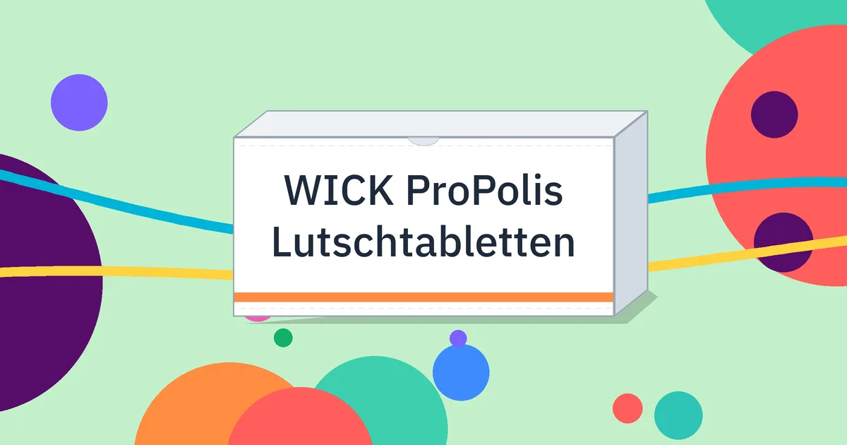 Symbolbild: Packung mit der Aufschrift WICK ProPolis Lutschtabletten (PZN 19744329) – Verfügbarkeit und Bezug in Apotheken in Frankfurt am Main