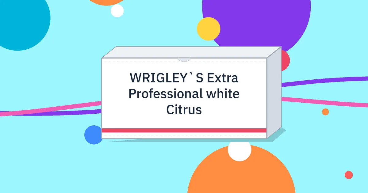 Symbolbild: Packung mit der Aufschrift WRIGLEY`S Extra Professional white Citrus (PZN 14211410) – Verfügbarkeit und Bezug in Apotheken in Frankfurt am Main