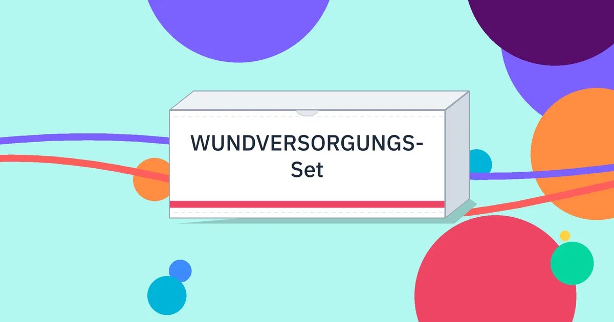 Symbolbild: Packung mit der Aufschrift WUNDVERSORGUNGS-Set (PZN 15371593) – Verfügbarkeit und Bezug in Apotheken in Frankfurt am Main