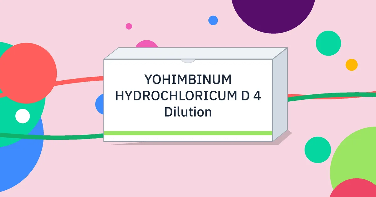 Symbolbild: Packung mit der Aufschrift YOHIMBINUM HYDROCHLORICUM D 4 Dilution (PZN 02933776) – Verfügbarkeit und Bezug in Apotheken in Frankfurt am Main