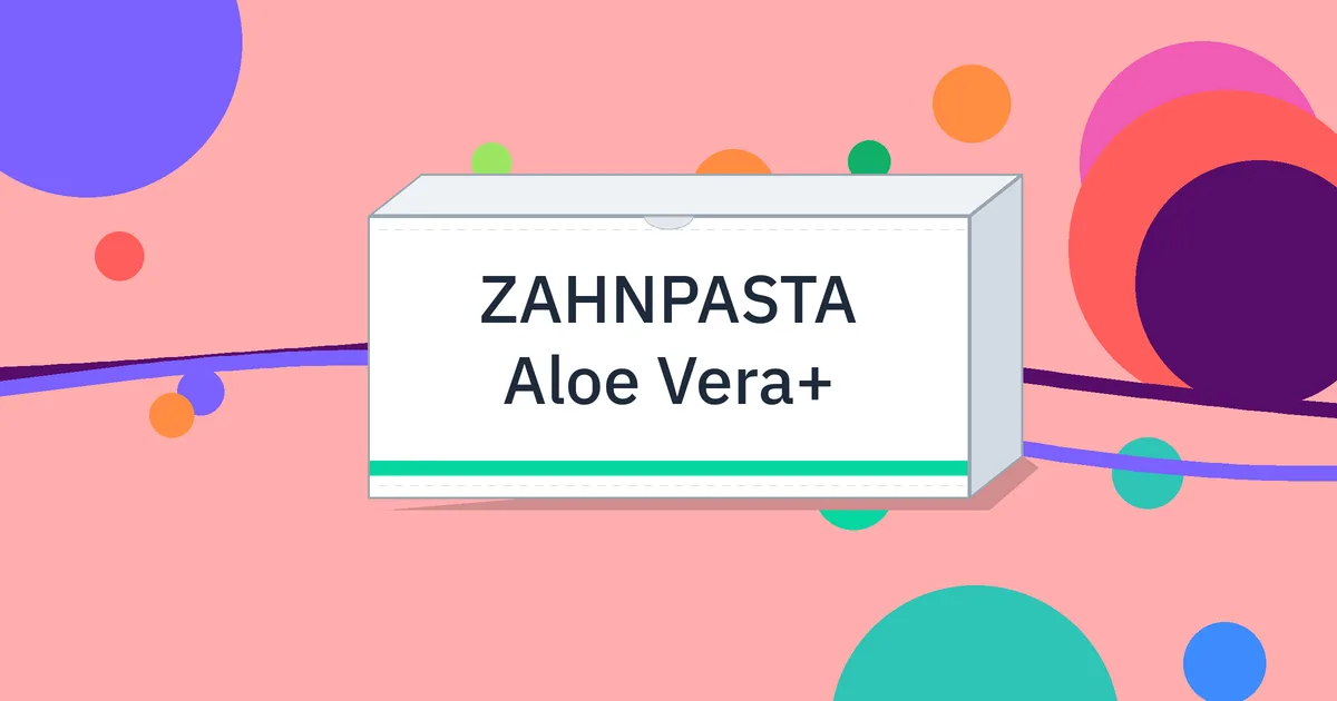 Symbolbild: Packung mit der Aufschrift ZAHNPASTA Aloe Vera+ (PZN 19213690) – Verfügbarkeit und Bezug in Apotheken in Frankfurt am Main