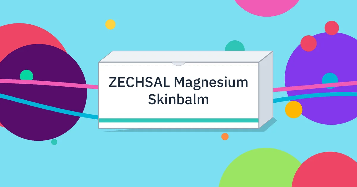 Symbolbild: Packung mit der Aufschrift ZECHSAL Magnesium Skinbalm (PZN 16235857) – Verfügbarkeit und Bezug in Apotheken in Frankfurt am Main