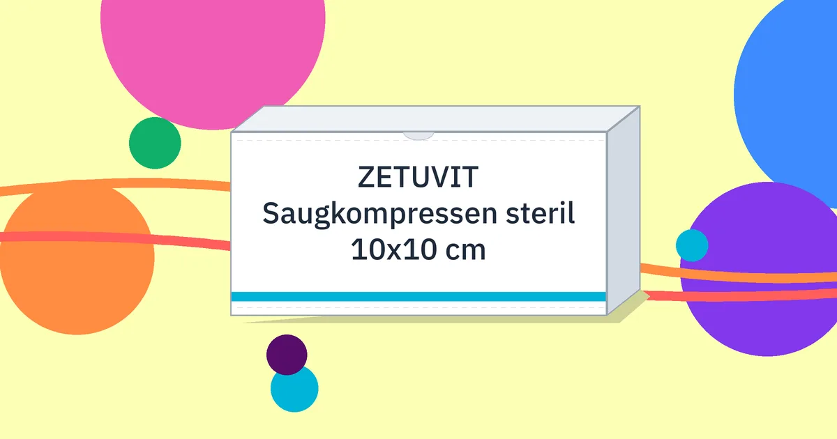 Symbolbild: Packung mit der Aufschrift ZETUVIT Saugkompressen steril 10x10 cm (PZN 09178633) – Verfügbarkeit und Bezug in Apotheken in Frankfurt am Main