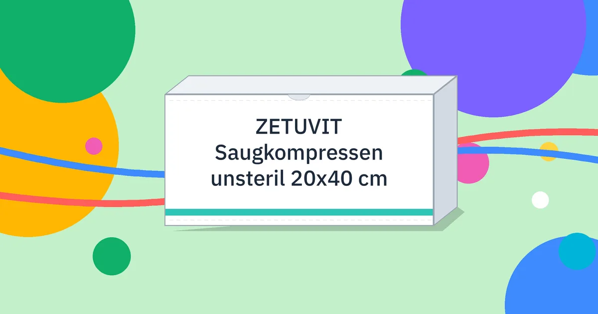 Symbolbild: Packung mit der Aufschrift ZETUVIT Saugkompressen unsteril 20x40 cm (PZN 18373747) – Verfügbarkeit und Bezug in Apotheken in Frankfurt am Main