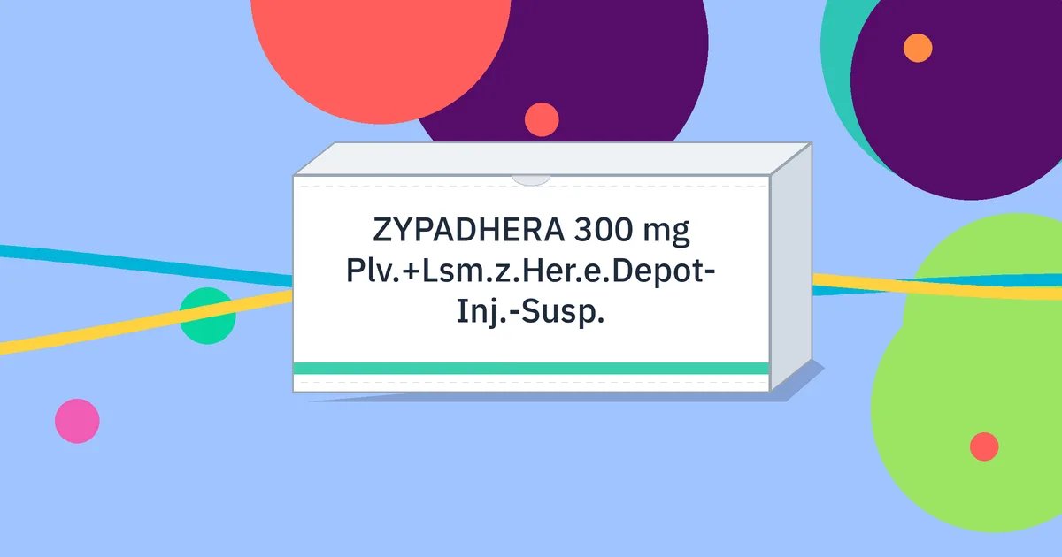 Symbolbild: Packung mit der Aufschrift ZYPADHERA 300 mg Plv.+Lsm.z.Her.e.Depot-Inj.-Susp. (PZN 06914037) – Verfügbarkeit und Bezug in Apotheken in Frankfurt am Main