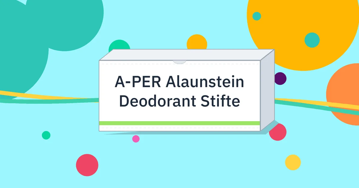 Symbolbild: Packung mit der Aufschrift A-PER Alaunstein Deodorant Stifte (PZN 08920711) – Verfügbarkeit und Bezug in Apotheken in Frankfurt am Main
