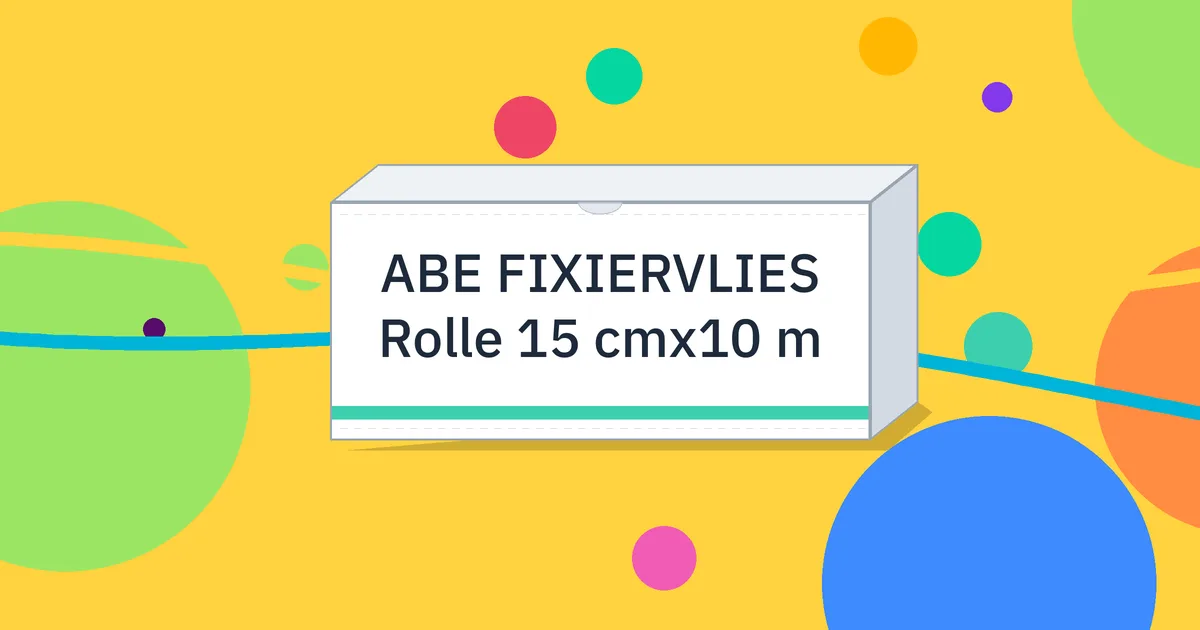 Symbolbild: Packung mit der Aufschrift ABE FIXIERVLIES Rolle 15 cmx10 m (PZN 06168692) – Verfügbarkeit und Bezug in Apotheken in Frankfurt am Main