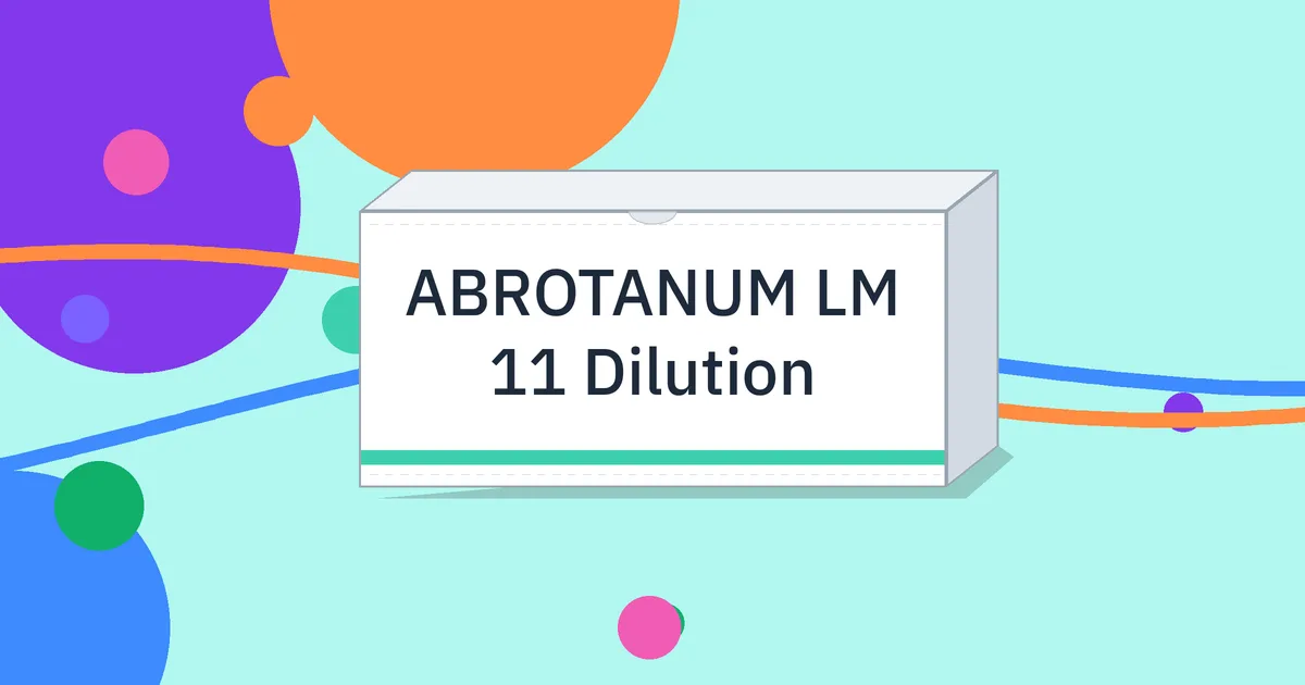 Symbolbild: Packung mit der Aufschrift ABROTANUM LM 11 Dilution (PZN 12750640) – Verfügbarkeit und Bezug in Apotheken in Frankfurt am Main