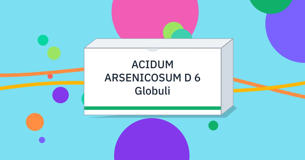 Symbolbild: Packung mit der Aufschrift ACIDUM ARSENICOSUM D 6 Globuli (PZN 11282332) – Verfügbarkeit und Bezug in Apotheken in Frankfurt am Main